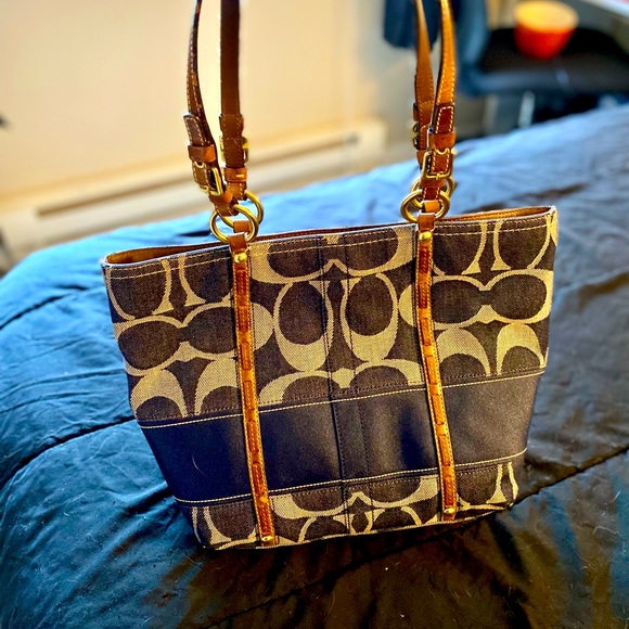 Coach | Bags | Coach Legacy Signature Stripe Bag | Poshmark
